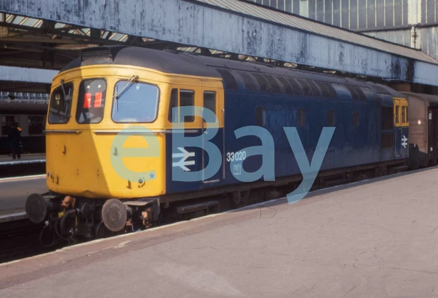 35MM RAILWAY SLIDE of Class 33 33020 @ Waterloo Copyright to Buyer £4. ...