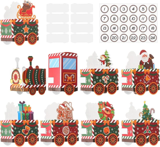 COPTINER 24 PCS Advent Calendar 2025，Red Train Empty Boxes Christmas ...