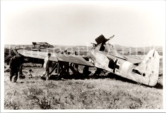 A568 FOTO WEHRMACHT Archiv Repro Luftwaffe Flugzeug Fw190 crash Inst ...