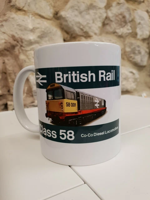 BRITISH RAIL CLASS 58 engine Locomotive railway Cup Mug trains BR ...