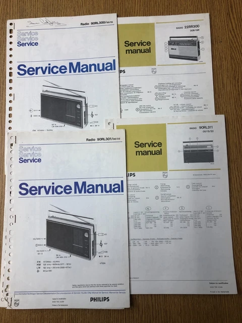5 OF PHILIPS Service Manuals For Vintage Radio £7.00 - PicClick UK