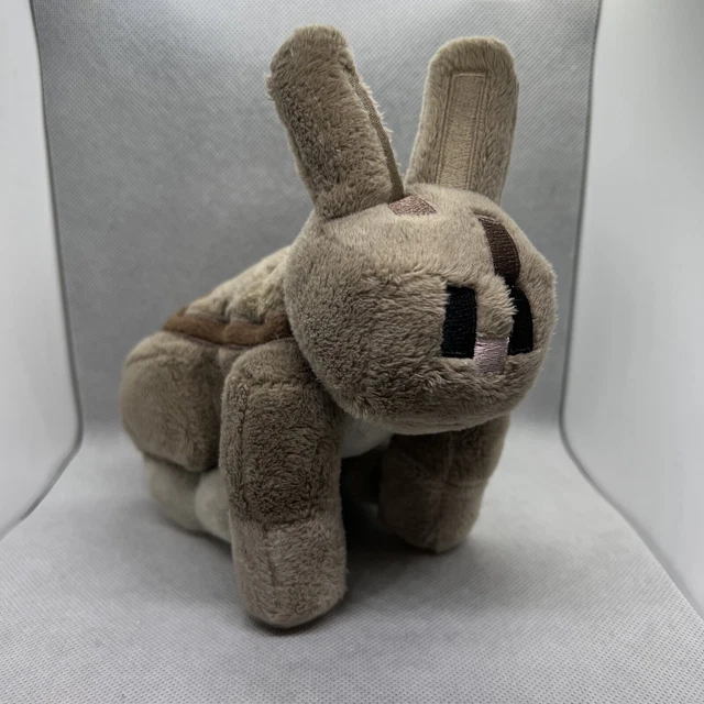 MOJANG JINX MINECRAFT Rabbit Stuffed Plush 2017 Brown Bunny 7” No Tag ...