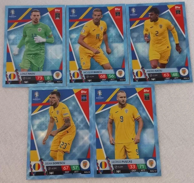 TOPPS MATCH ATTAX Uefa Euro 2024 - Bundle 5 Blue Crystal Parallel Cards ...