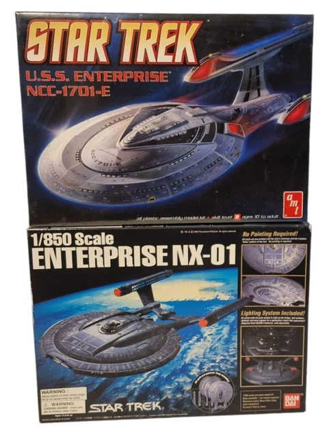 STAR TREK ENTERPRISE Nx-01 & U.s.s. Enterprise Ncc-1701-E Model Kits £ ...