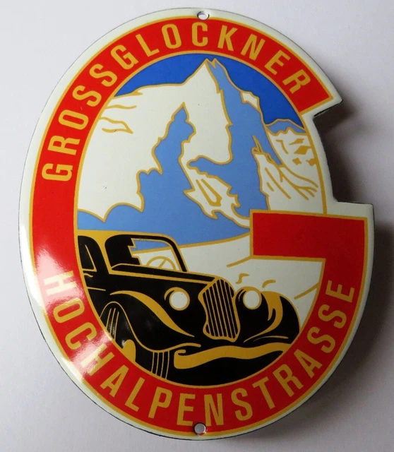 GROSSGLOCKNER HOCHALPENSTRASSE TÜR Emailschild MAKELLOS Auto Touring ...
