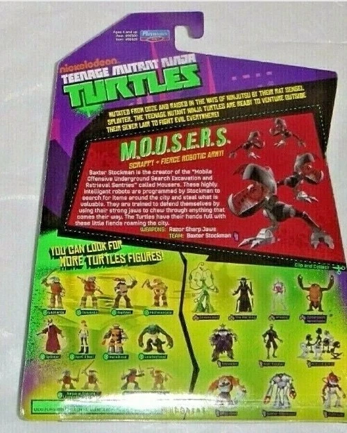 TEENAGE MUTANT NINJA Turtles M.O.U.S.E.R.S. Playmates Nickelodeon TMNT ...