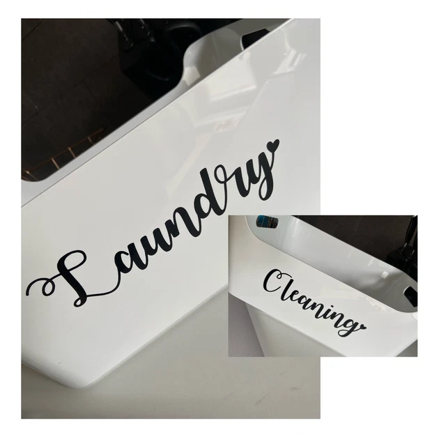 CLEANING - LAUNDRY Vinyl Decal stickers Labels for tubs - Home ...