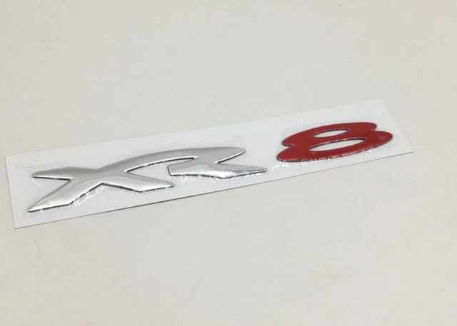 FORD XR8 BOOT & Side Skirt Badge Emblem Silver & Red for BA BF FG AUS ...