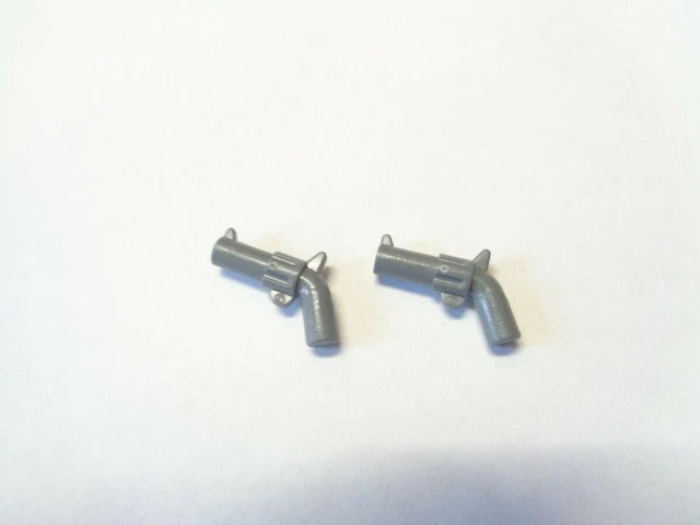 2 X LEGO Minifigure Weapon Gun Pistol Revolver dark bluish grey (30132 ...