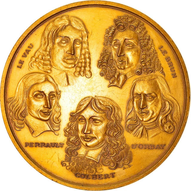 FRANCE, MÉDAILLE, CONSTRUCTION de la Colonnade du Louvre, History, 1974 ...