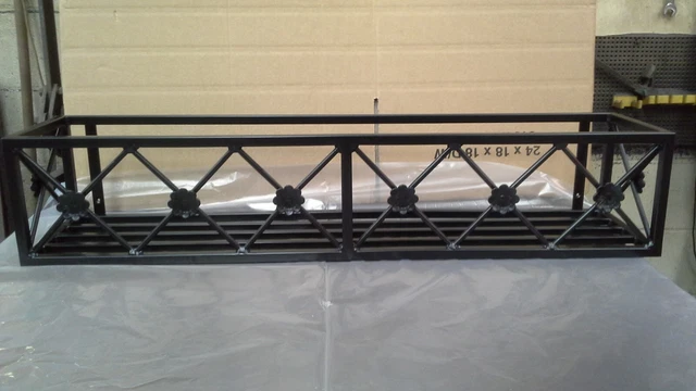 METAL / WROUGHT Iron Window Box Frame/ Planter / Plant Pot Retainer ...