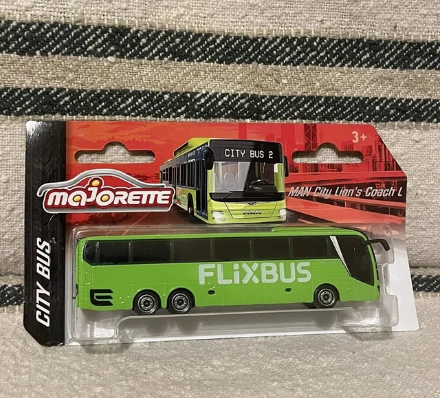 MINIATURE MAJORETTE FLIXBUS Bus Man City Lion’s Coach L 1/100 Neuf en ...