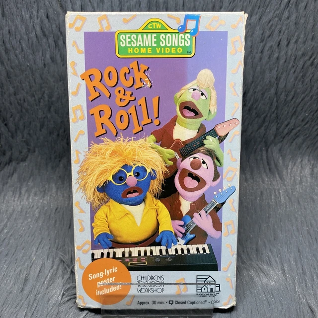 SESAME STREET SONGS - Rock & Roll VHS 1990 Classic Kids Music Cartoon ...