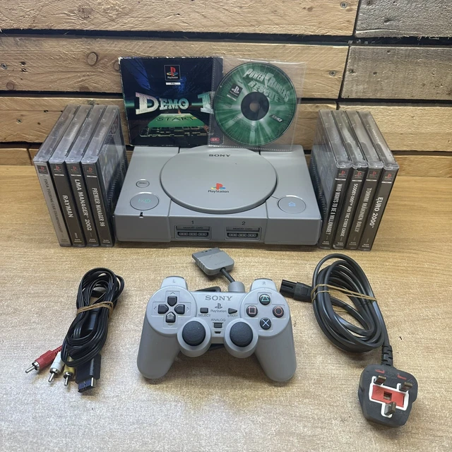 SONY PLAYSTATION 1 With Controller 10 Games Retro Gaming Bundle SCPH ...