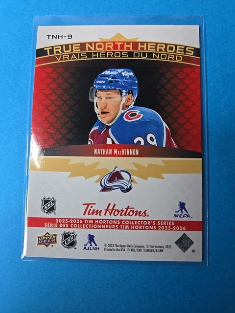 NATHAN MACKINNON 2025-26 UD Tim Hortons True North Heroes TNH-9 ...