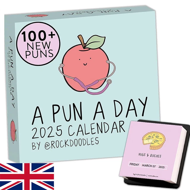 2025 FUNNY PUNS Calendar - Daily Calendar 2025 with Funny Puns Desk ...