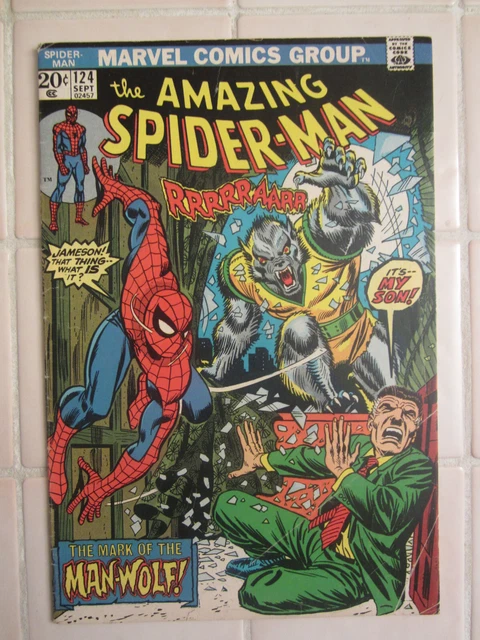 AMAZING SPIDER-MAN N° 124 First appearance of the Man-Wolf COMICS US ...