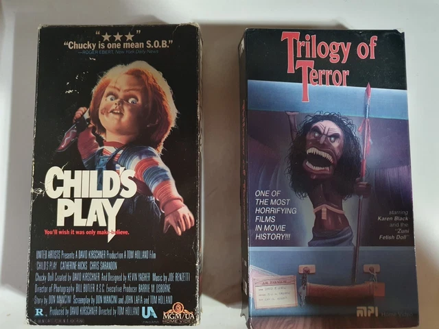 2 VHS HORROR TAPES OOP Childs Play, Trilogy Of Terror £52.00 - PicClick UK
