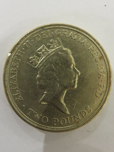 1986 £2 COMMONWEALTH Games Old Two Pound Coin Scotland Thistle £4.11 ...
