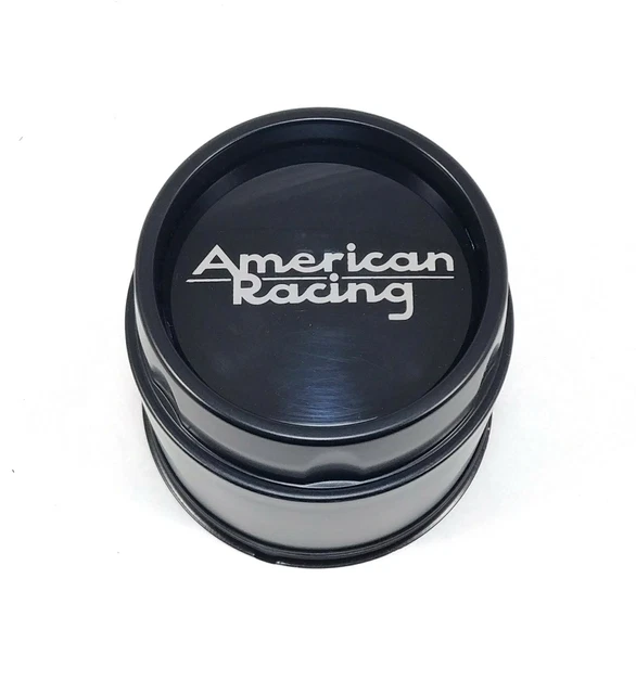 AMERICAN RACING SATIN Black Center Cap 4-11/16"OD Push Open Closed ...