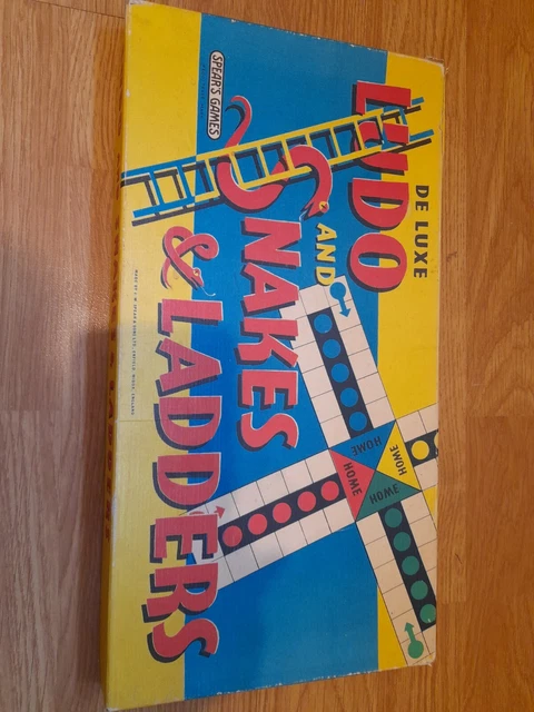 VINTAGE LUDO AND Snakes And Ladders Board Game 1960a/70s, boxed £5.00 ...