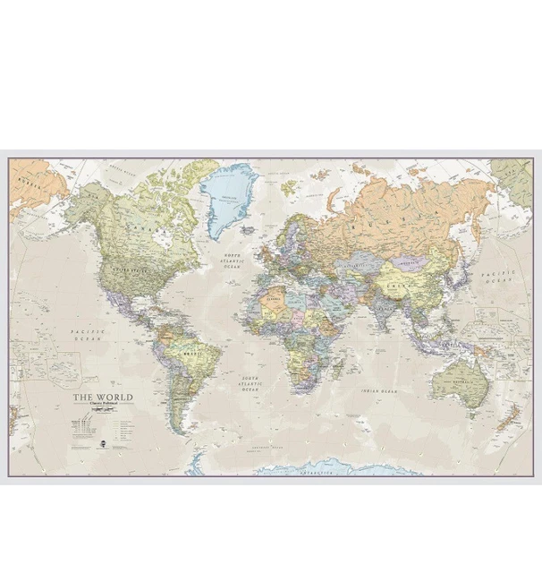 MAPS INTERNATIONAL - Giant World Map - Mega-Map Of The World - 197cm ...