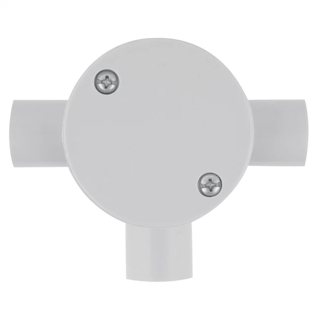 6X DETA 3-WAY CONDUIT JUNCTION BOXES T-Shaped,Round PVC *Aust Brand ...