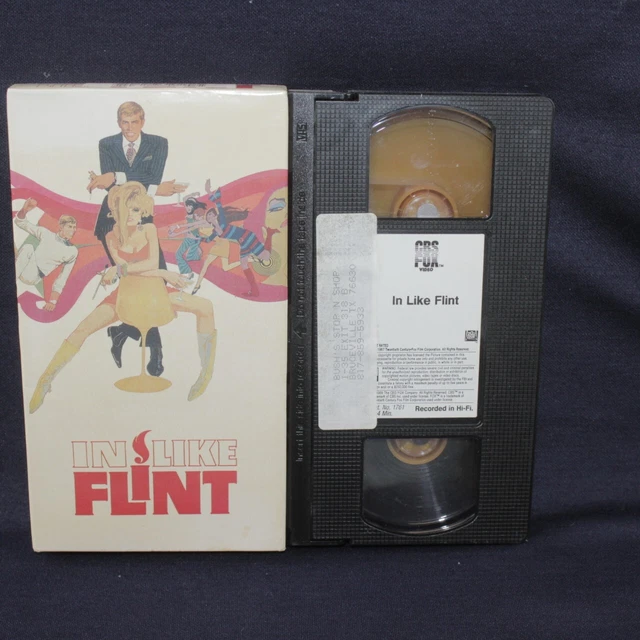 IN LIKE FLINT VHS Video CBS/FOX James Coburn Jean Hale Andrew Duggan £4 ...