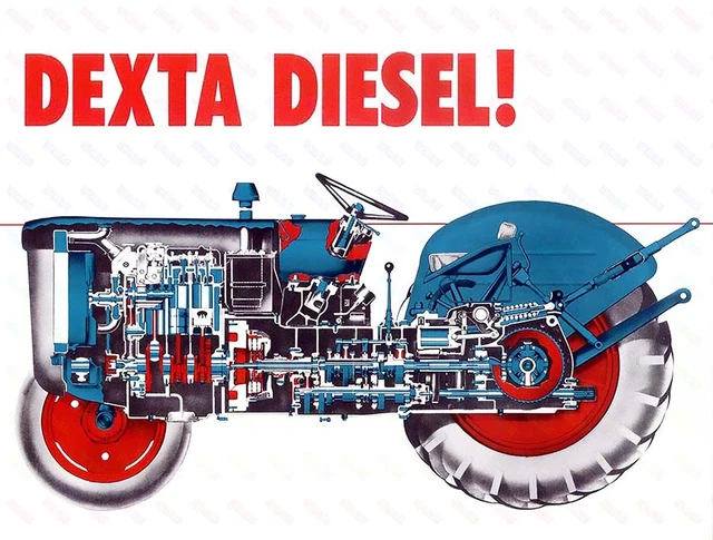 FORDSON DEXTA DIESEL Cutaway - Tractor - Poster (A3) EUR 3,41 - PicClick DE