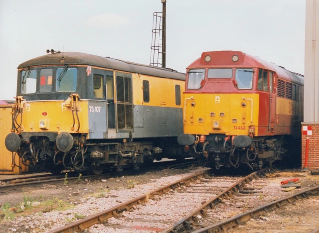 RAILWAY PHOTOGRAPH 7& x 5" Class 73 73107 31466 at Hither Green 15/05 ...