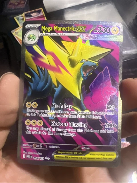 MEGA MANECTRIC EX 158/132 Me01: Mega Evolution Holo £5.45 - PicClick UK