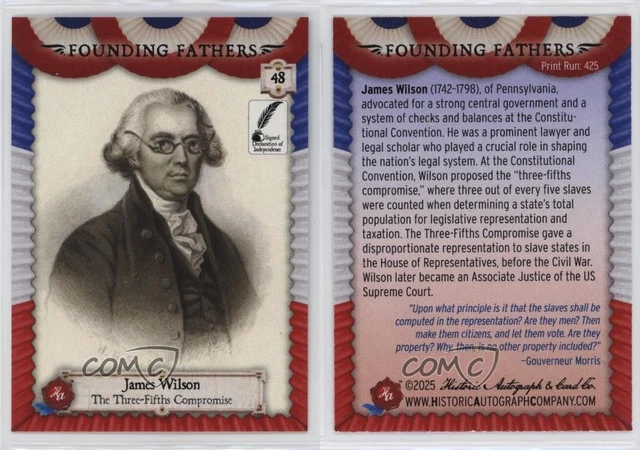 2025 HISTORIC AUTO Founding Fathers /425 James Wilson #48 0bt4 $2.34 ...
