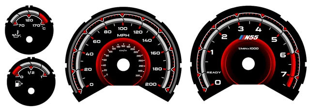 BMW F30 F32 Instrument Cluster face 200MPH EUR 66,56 - PicClick FR