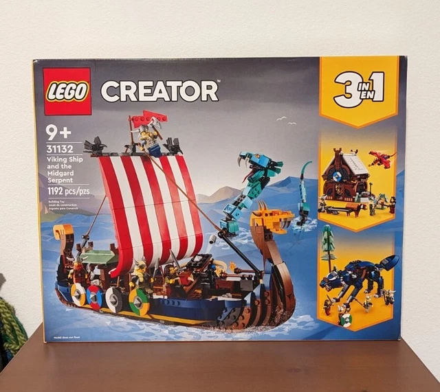 LEGO CREATOR: VIKING Ship and the Midgard Serpent, set 31132 - NEW ...