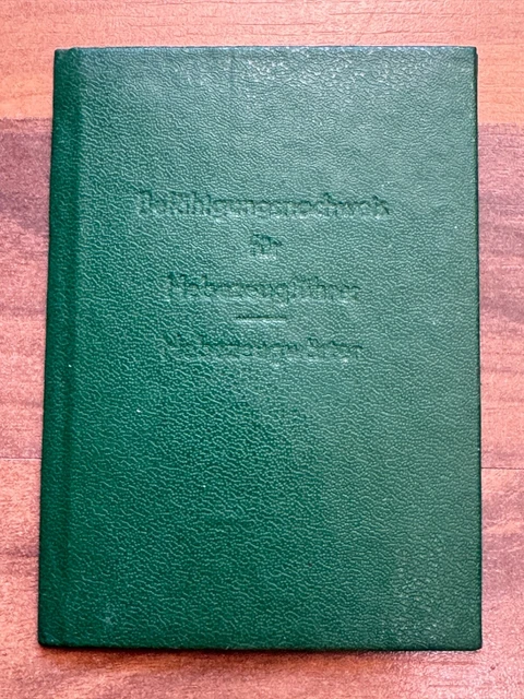 DDR BLANKO AUSWEIS Nachweis der Befähigung Hebezeugführer ...