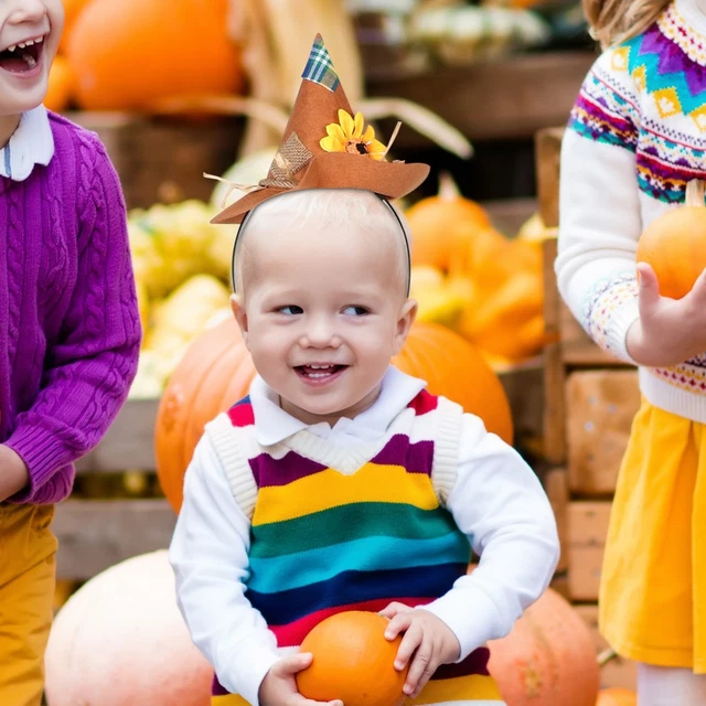 1 SET SCARECROW Costume Set With Hat Necklace Wristband For Halloween ...