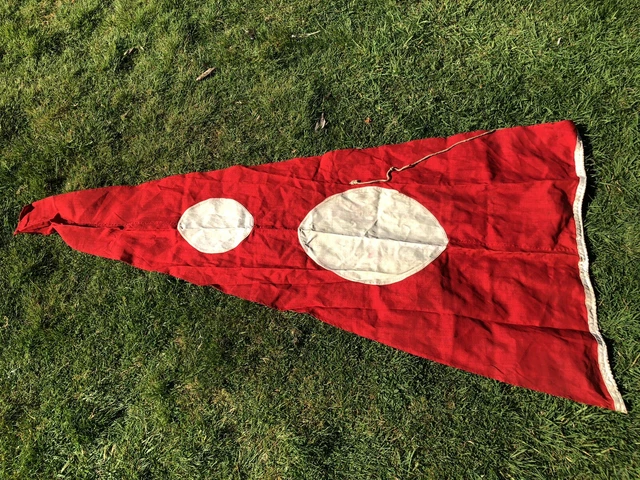 RARE WW2 PERIOD Royal Navy Flag Code Of Signals Numeral Pendant Museum ...