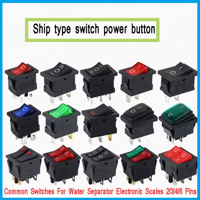 SMALL ON/OFF ROCKER Switch KCD1-101 Boat Type Rocker Power Button 2 Pin ...