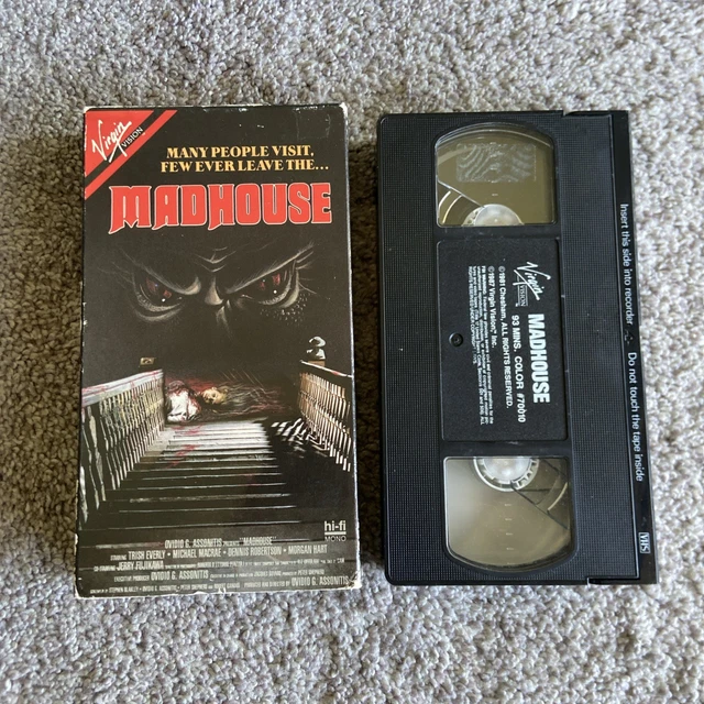 MADHOUSE VHS ARTWORK Design Virgin Vision 1987 Horror Slasher cult film ...