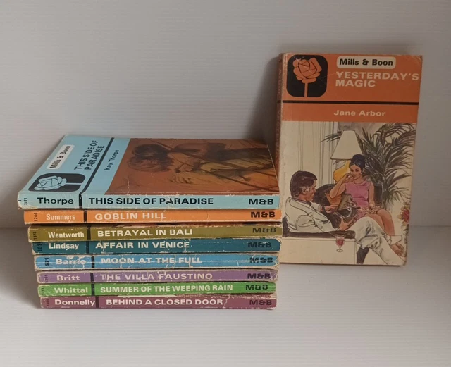 9 X MILLS & Boon Books Love Romance Vintage 1970s Paperback Bundle Lot ...