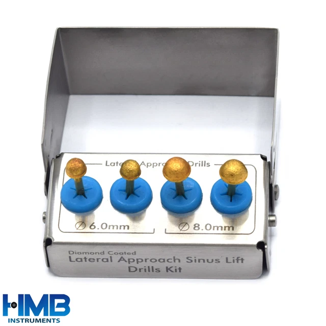 DENTAL LATERAL APPROACH drill kit sinus lift membrane diamond coated ...