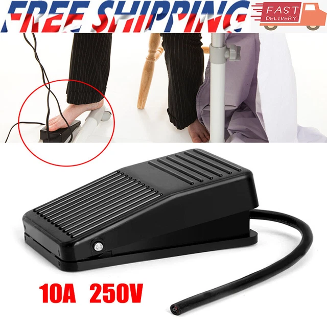 250V 10A FOOT Operated Pedal Switch Foot Switch Momentary Electric ...