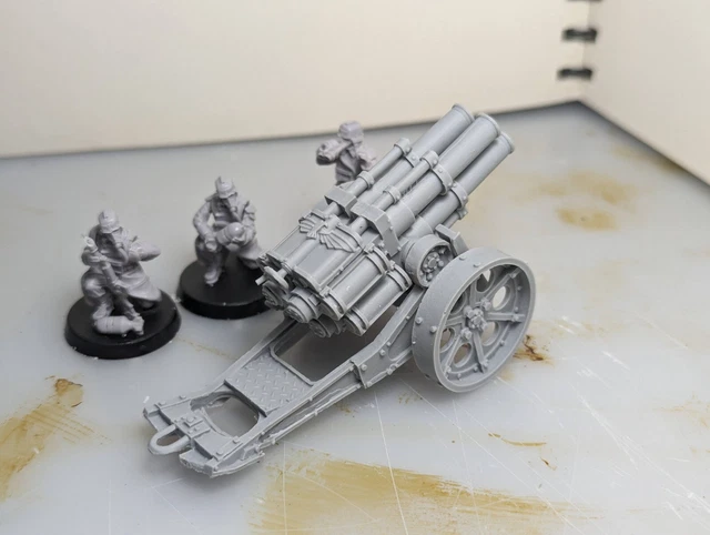 40K DEATH KORPS Of Krieg Thudd pistolet avec équipage EUR 65,38 ...