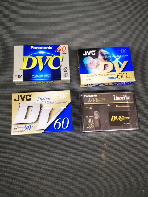 4 X JCV Panasonic Mini DV 60 90Min Digital Video Cassette Tapes Brand ...