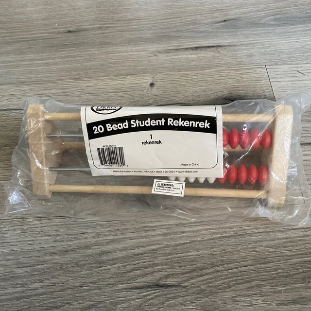 20 BEAD WOODEN Sensory Rekenrek, Abacus for Kids Math, Math ...