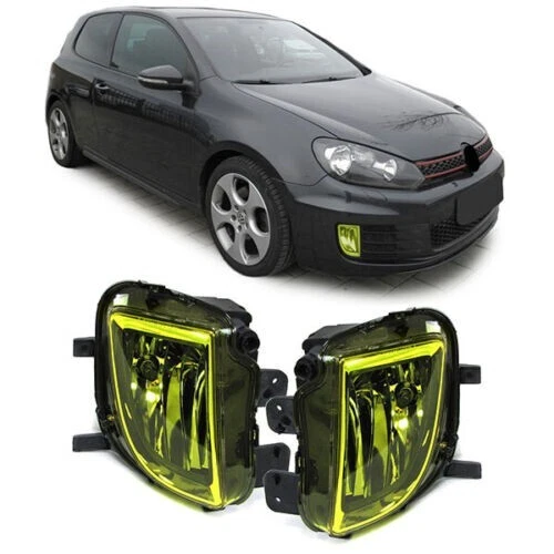 YELLOW FOG LIGHTS For Vw Golf Mk6 6 Mk 6 Vi Gti & Gtd Model Christmas ...