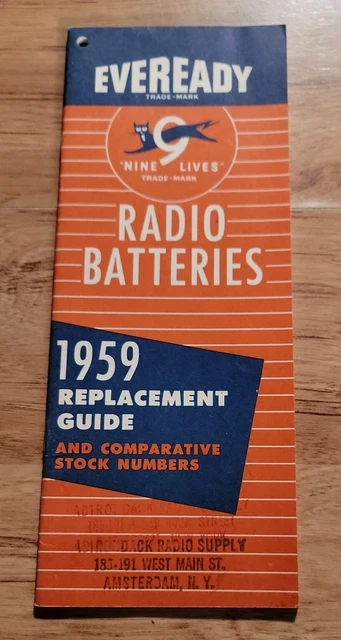 VINTAGE EVEREADY 1959 Radio Batteries Replacement Guide £14.19 ...
