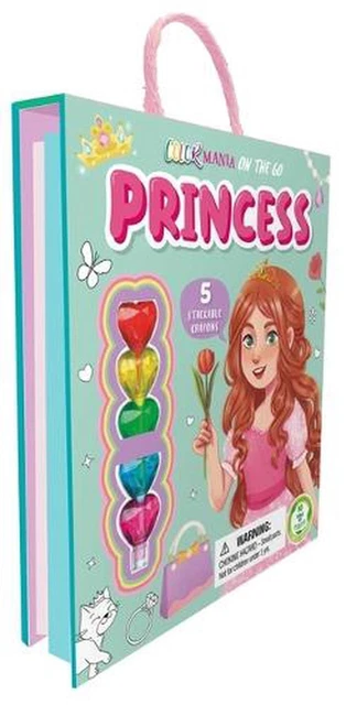 PRINCESS COLORING: ON-THE-GO Coloring Kit with Stackable Crayons by ...