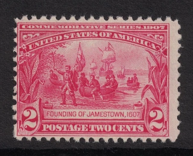 SCOTT 329- MNG- 2c Founding, 1607- Jamestown Commemoratives- 1907, Mint ...