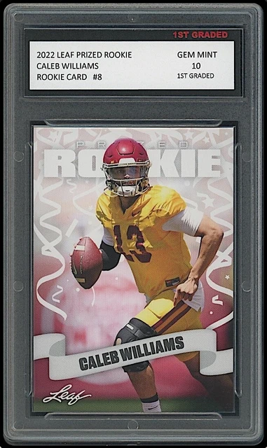 CALEB WILLIAMS 2022 Leaf Prized 1st Graded 10 Rookie Card RC USC ...